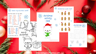 Christmas Activity Pack For Kids – FREE Christmas – Being Ecomomical