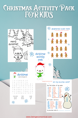 Christmas Activity Pack For Kids – FREE Christmas – Being Ecomomical